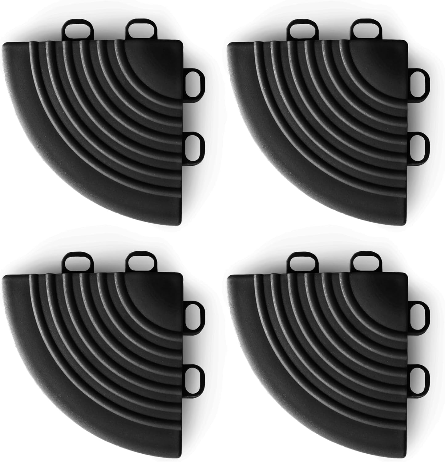 VViViD Elite Garage Modular Floor Tiles Corner Kit - Black (4 Pack ...