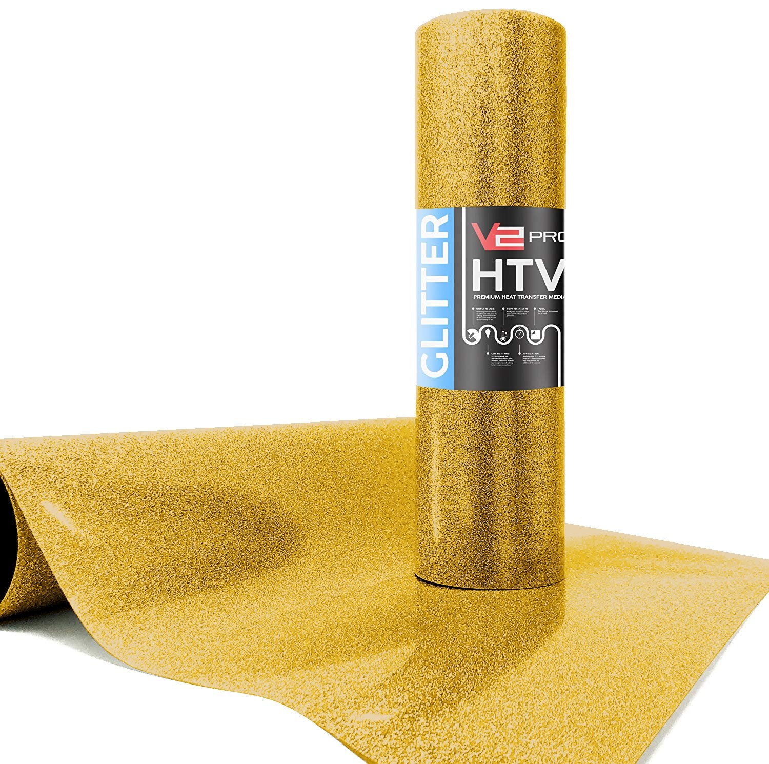 V2 Pro Hyper Gold Glitter Heat Transfer Film | VViViD – VViViD Shop Canada